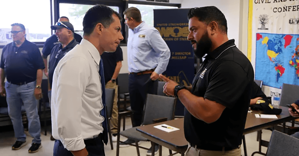 U.S. transportation secretary meets with union workers in Gary ...